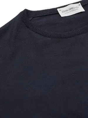 John Smedley Hatfield Slim-fit Sea Island Cotton Sweater - Blue