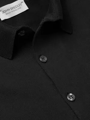 John Smedley Adrian Slim-fit Sea Island Cotton Polo Shirt - Black
