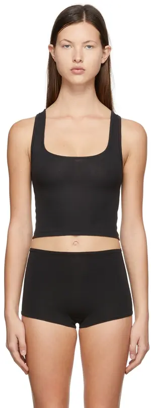 SKIMS SKIMS Cotton Rib Tank Top - Soot