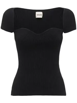 Khaite Ista Cap Sleeve Top