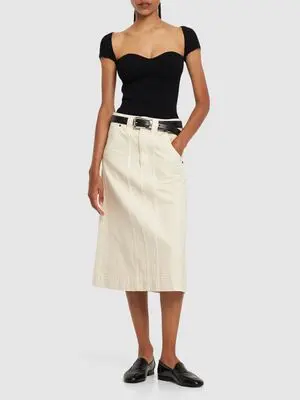 Khaite Ista Cap Sleeve Top