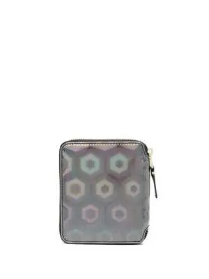 Comme Des Garçons Holographic Zipped Wallet - Black