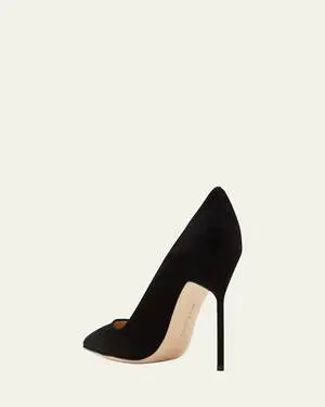 Manolo Blahnik Bb 105mm Suede Pumps