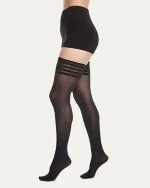 Wolford Velvet De Luxe Stay-up Thigh Highs Stockings - Black