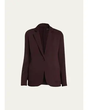 Majestic Filatures French Terry One-button Blazer - Red
