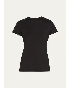 Vince Crewneck Pima Cotton Tee - Black
