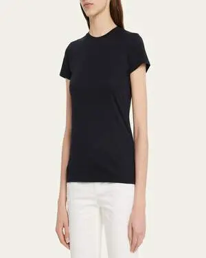 Vince Crewneck Pima Cotton Tee - Coastal