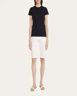 Vince Crewneck Pima Cotton Tee - Coastal