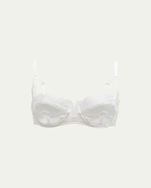 Kiki De Montparnasse Sensuel Lace-trim Underwire Balconette Bra - Ivory