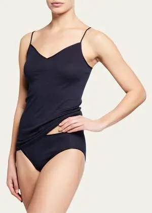 Hanro Cotton Seamless High-leg Briefs Cool Blue