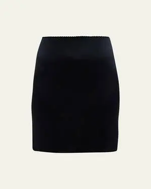 Hanro Satin Deluxe Half Slip - Black