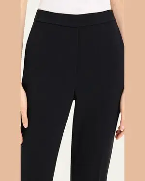 Theory Treeca Cropped Pull-on Pants - Black