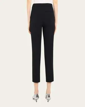 Theory Treeca Cropped Pull-on Pants - Black