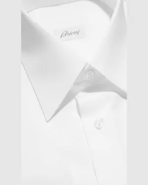 Brioni Wardrobe Essential Solid Dress Shirt - White