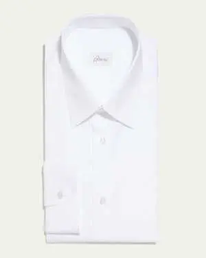 Brioni Wardrobe Essential Solid Dress Shirt - White
