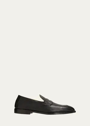 Brunello Cucinelli Brunello Cucinelli Leather Penny Loafers - Black