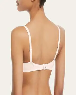 Simone Perele Delice Two-part Full-cup Sheer Plunge Bra - Blush