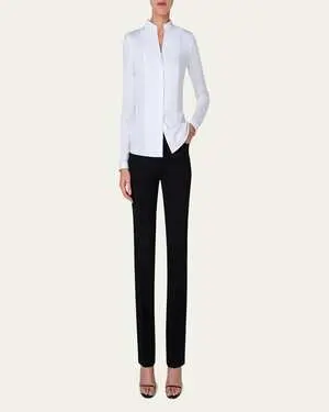 Akris Long-sleeve Blouse - Cream
