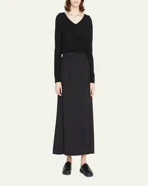 Vince Weekend V-neck Cashmere Pullover Sweater - Black