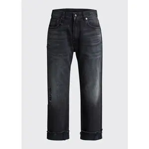 R13 Wide-leg Cropped Boyfriend Jeans