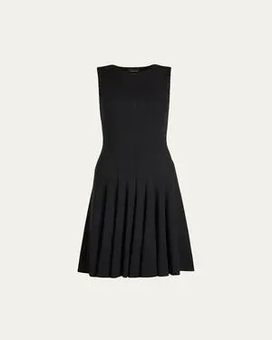 Akris Sleeveless A-line Mini Dress - Black