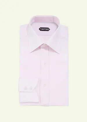 TOM FORD Solid Poplin Dress Shirt Pink