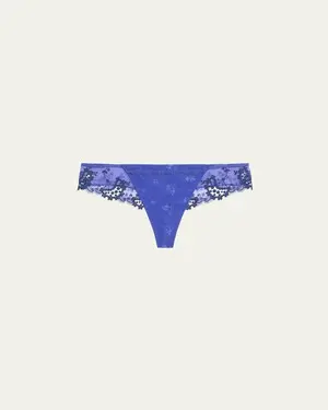 Simone Perele Wish Lace Mesh Tanga Black