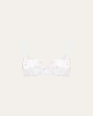 Simone Perele Wish Lace Demi Cup Bra Crystal White