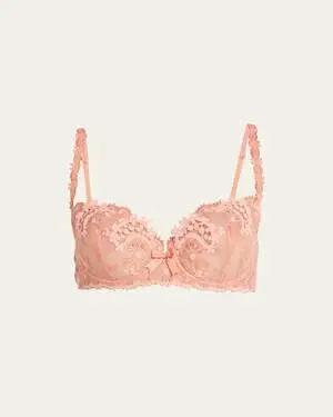 Simone Perele Wish Lace Demi Cup Bra Ginger Pink