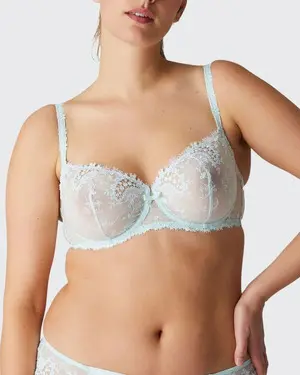Simone Perele Wish Lace Demi Cup Bra Sea Green