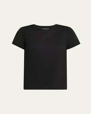 Majestic Filatures Short-sleeve Semi-relaxed Crewneck T-shirt - Black