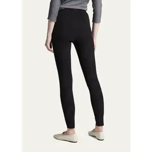 Alice + Olivia Maddox Suede High-waist Side-zip Leggings