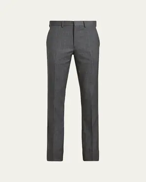 Ralph Lauren Purple Label Gregory Flat-front Trousers - Grey