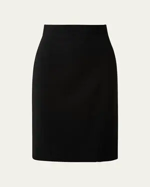Akris Wool-blend Pencil Skirt - Black