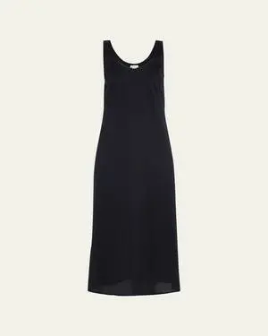 Hanro Cotton Deluxe Long Tank Gown - Black