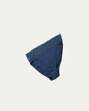 Hanro Mots High-cut Lace-trim Briefs - Black