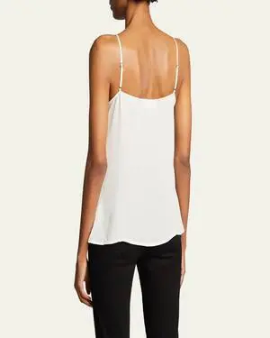 L'Agence Gabriella Silk Tank - Ivory