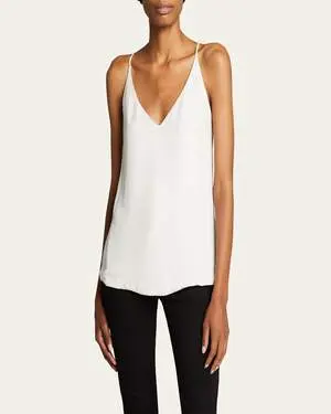 L'Agence Gabriella Silk Tank - Ivory