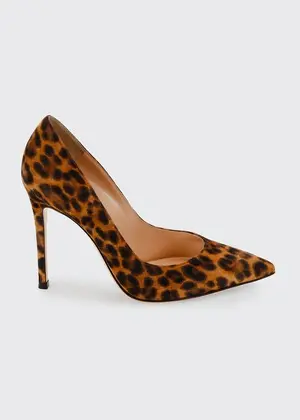 GIANVITO ROSSI Leopard-print Suede Stiletto Pumps Leopard