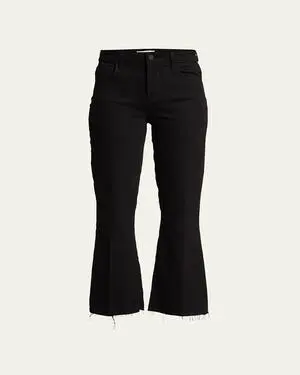 L'AGENCE Kendra High-rise Flare Jeans - Black