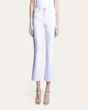 L'Agence Kendra High-rise Flare Jeans - Blanc