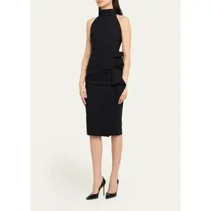 Chiara Boni La Petite Robe Sleeveless Halter Ruched Dress