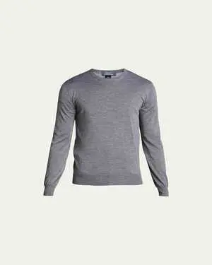 Bergdorf Goodman Crewneck Cashmere Sweater - Medium Gray