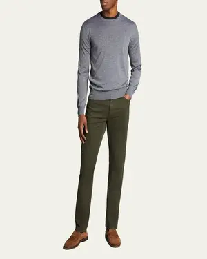 Bergdorf Goodman Crewneck Cashmere Sweater - Medium Gray