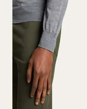 Bergdorf Goodman Crewneck Cashmere Sweater - Medium Gray