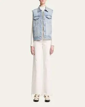 SLVRLAKE Grace Soft Cotton Pants - Natural Wh