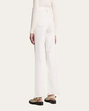 SLVRLAKE Grace Soft Cotton Pants - Natural Wh