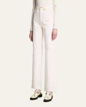 SLVRLAKE Grace Soft Cotton Pants - Natural Wh