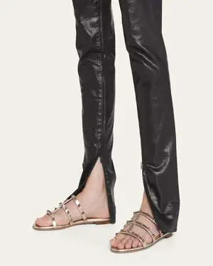 Valentino Garavani Rockstud City Flat Slide Sandals - Skin