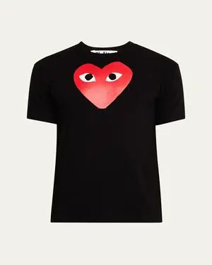 Comme Des Garçons Big Heart Short-sleeve T-shirt - White